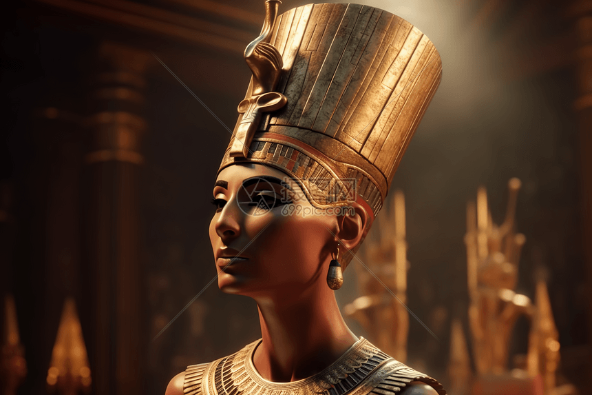 一座古埃及女性雕像高清图片下载-正版图片600016102-摄图网