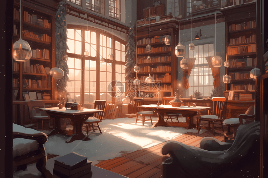 温馨的图书馆高清图片下载-正版图片600017168-摄图网