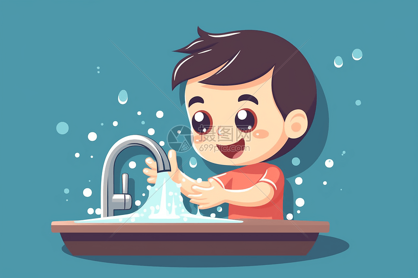 正确洗手插图插画图片下载-正版图片600017345-摄图网