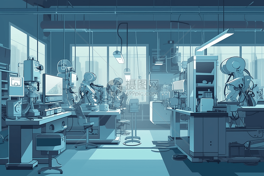 机器人实验室插画图片下载-正版图片600018596-摄图网