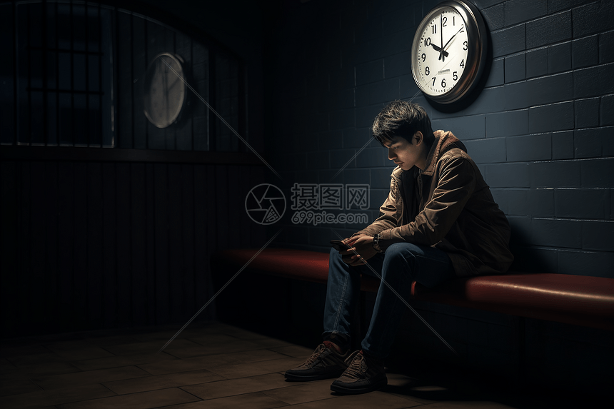 独自坐在房间里高清图片下载 正版图片600021804 摄图网