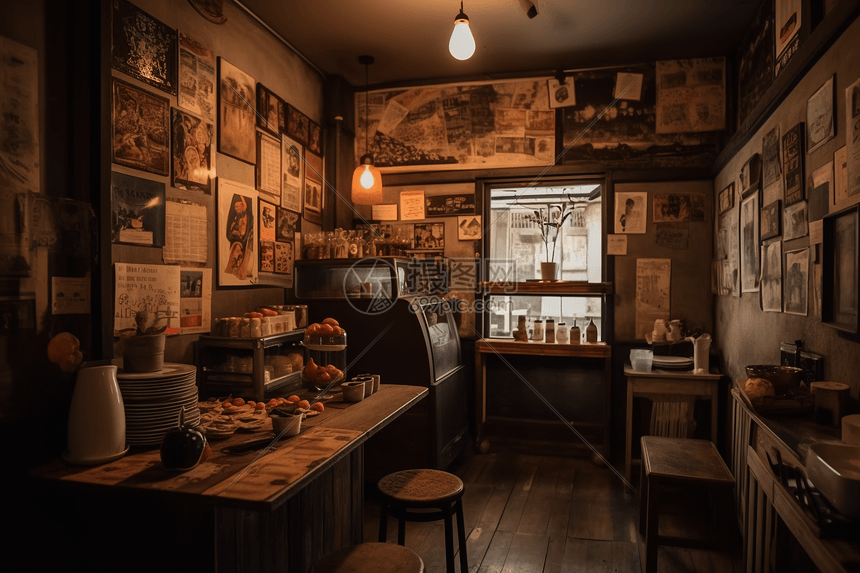 咖啡馆内景高清图片下载-正版图片600021811-摄图网