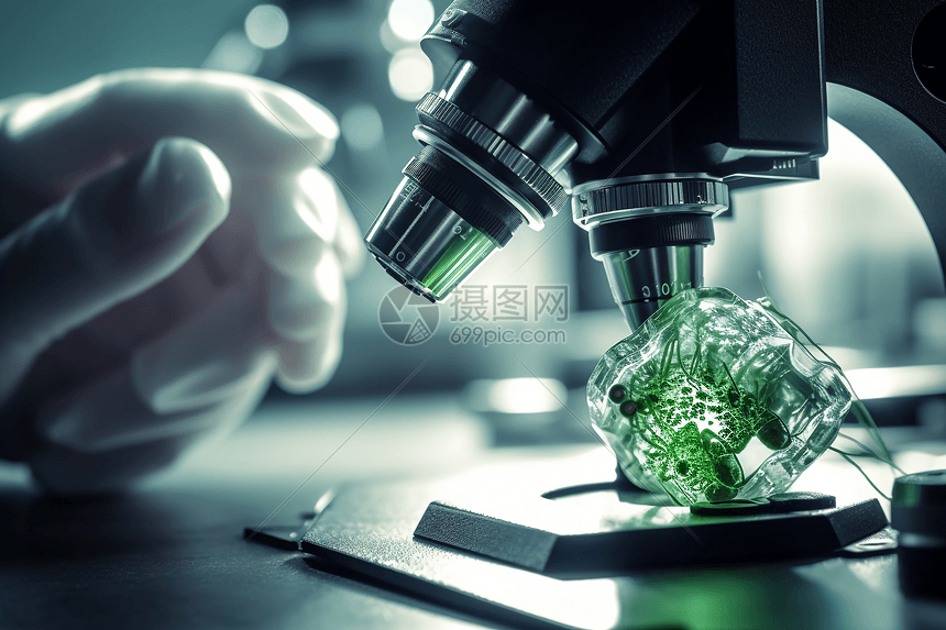 使用显微镜检查纳米级结构的特写高清图片下载-正版图片600024595-摄图网