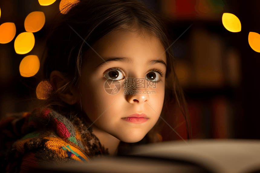 大眼睛可爱女孩插画图片下载-正版图片600024861-摄图网