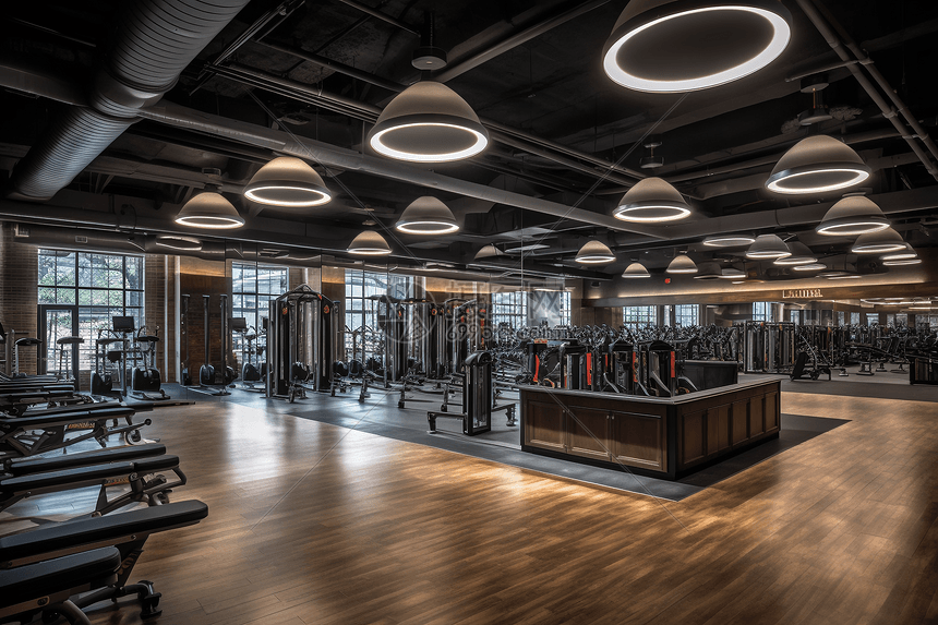 大气健身房器材高清图片下载-正版图片600025055-摄图网