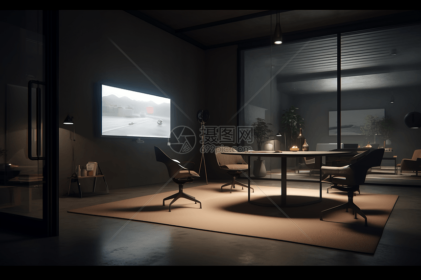 虚拟会议空间高清图片下载-正版图片600026833-摄图网