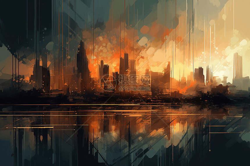 彩色建筑群插画图片下载-正版图片600026900-摄图网