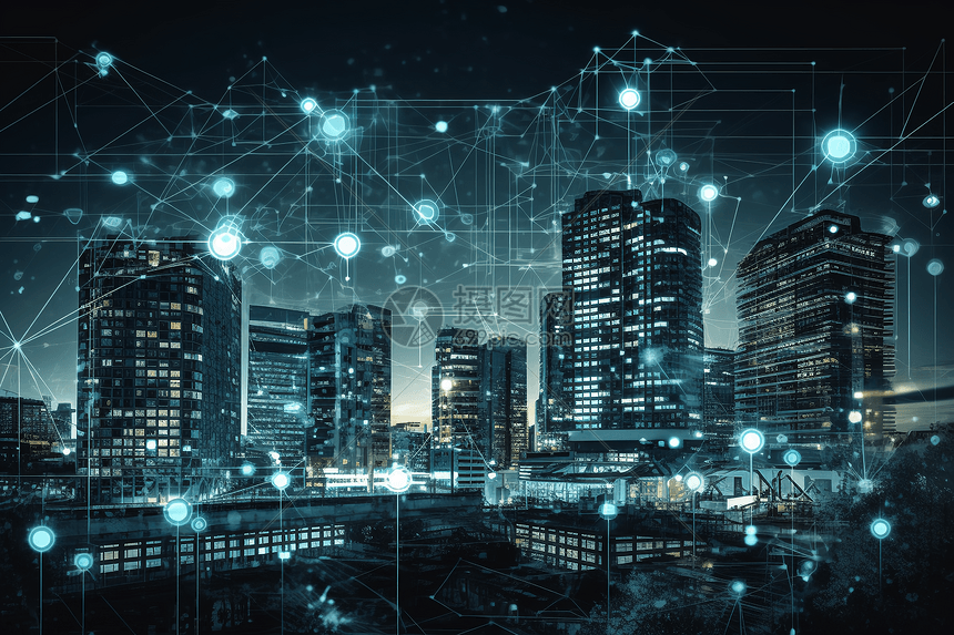 科技感智慧城市图片素材-正版创意图片600026904-摄图网