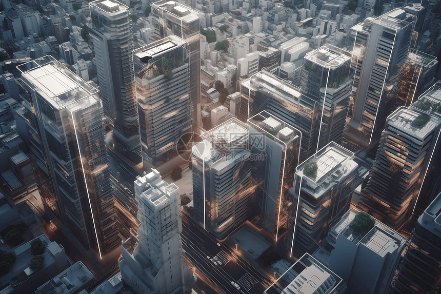 科技智慧城市插画图片下载-正版图片600027014-摄图网