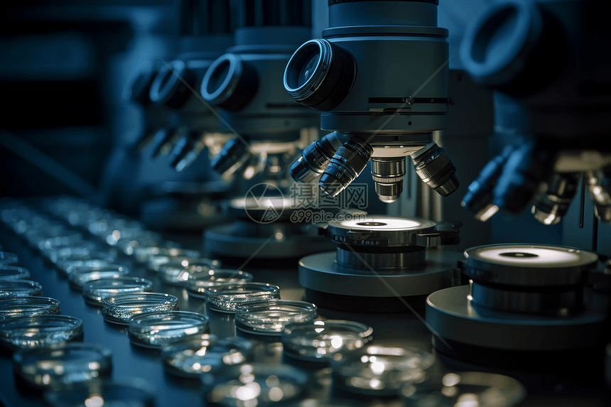 生物实验室里使用显微镜图片素材-正版创意图片600028136-摄图网