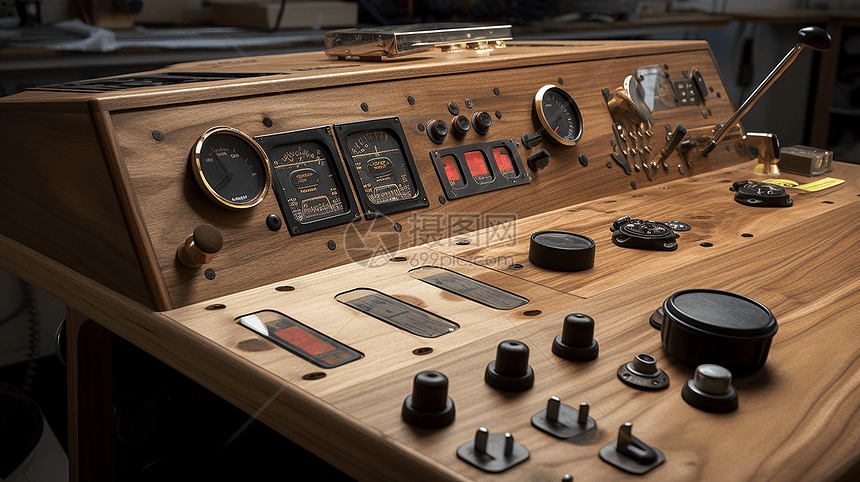 设备木制控制操作台高清图片下载-正版图片600029009-摄图网