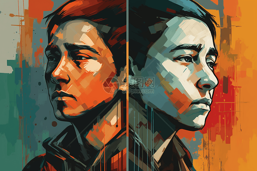 面部表情插画图片下载-正版图片600030319-摄图网