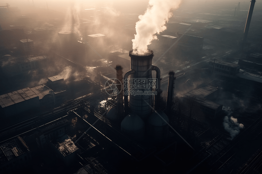 工厂烟囱高清图片下载-正版图片600031227-摄图网