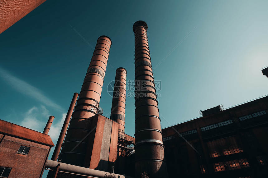 工厂烟囱高清图片下载-正版图片600033641-摄图网