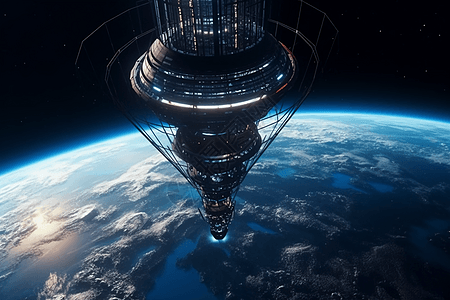 太空电梯图片_太空电梯素材_太空电梯高清图片_摄图网图片下载