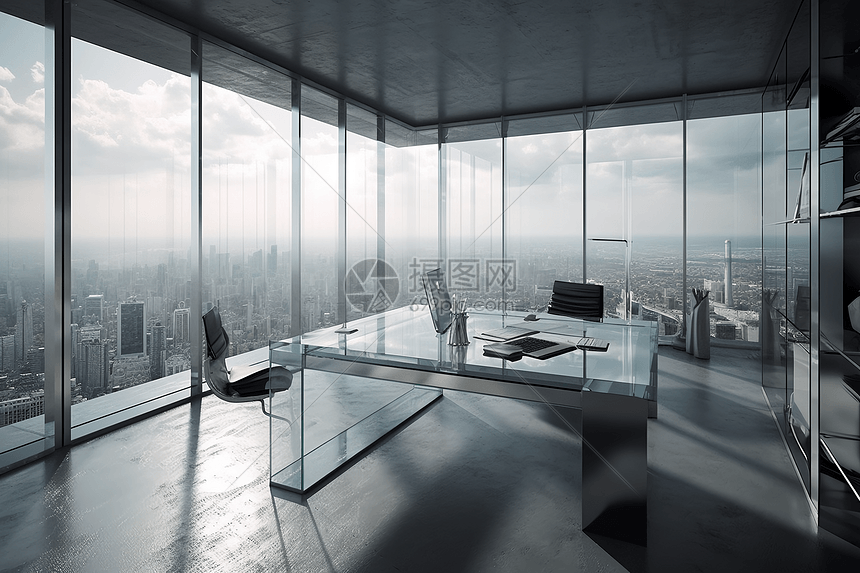 明亮宽敞落地窗办公室高清图片下载-正版图片600035930-摄图网