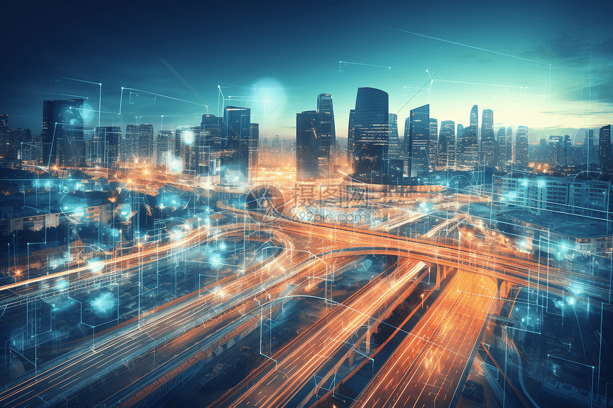 智慧城市交通图片素材-正版创意图片600036064-摄图网