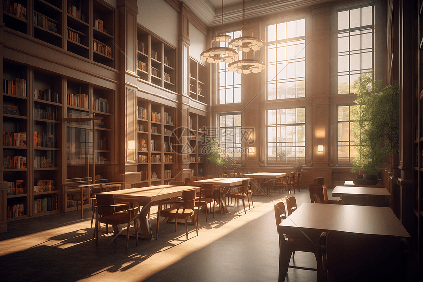 阳光下的图书馆图片素材-正版创意图片600037750-摄图网