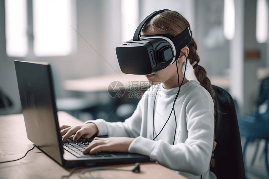 使用vr进行学习高清图片下载-正版图片600039741-摄图网