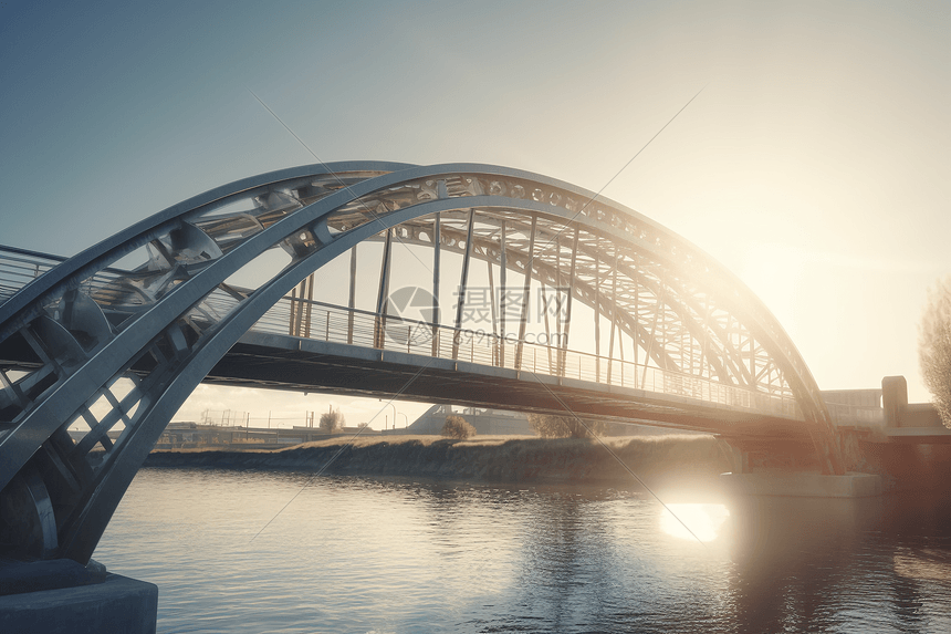 钢铁拱桥建筑高清图片下载-正版图片600040335-摄图网
