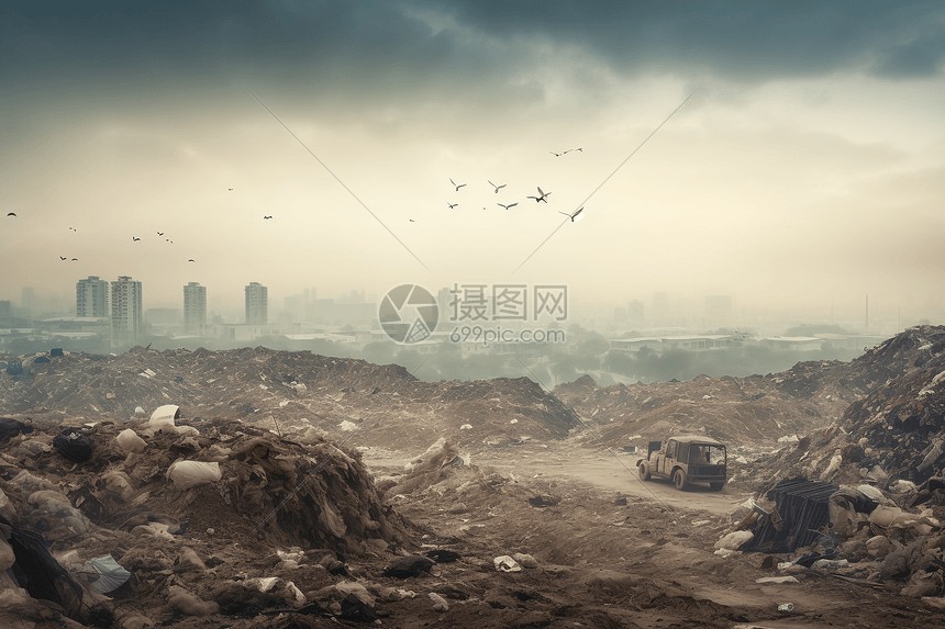 垃圾填埋场高清图片下载-正版图片600040427-摄图网