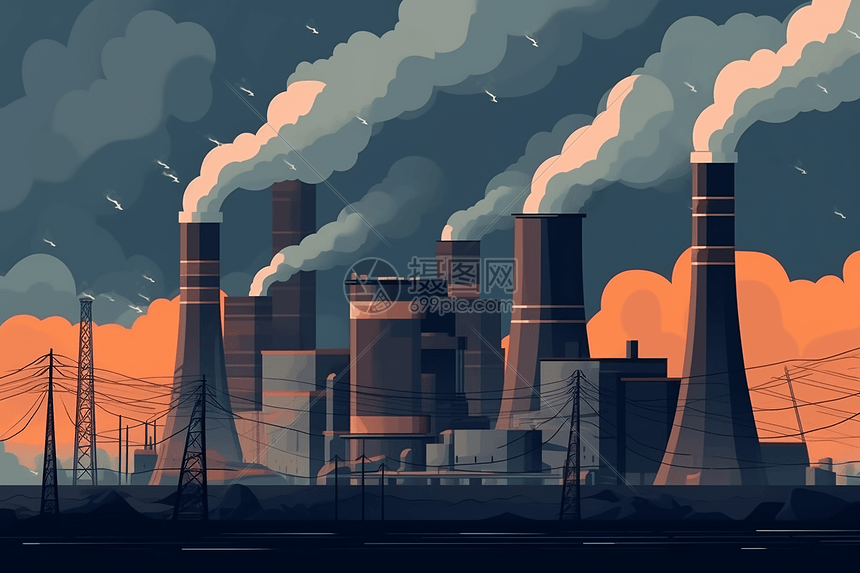 卡通煤炭烟囱插画图片下载-正版图片600041108-摄图网