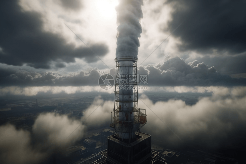 大型工厂烟囱高清图片下载-正版图片600041713-摄图网