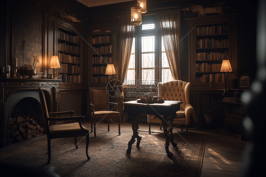 舒适的图书馆高清图片下载-正版图片600046806-摄图网