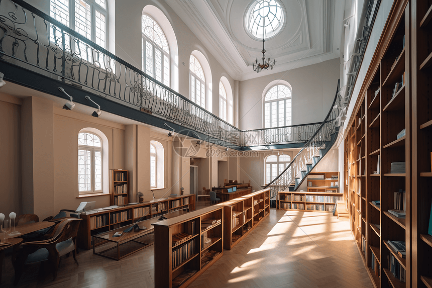 现代的图书馆高清图片下载-正版图片600046822-摄图网