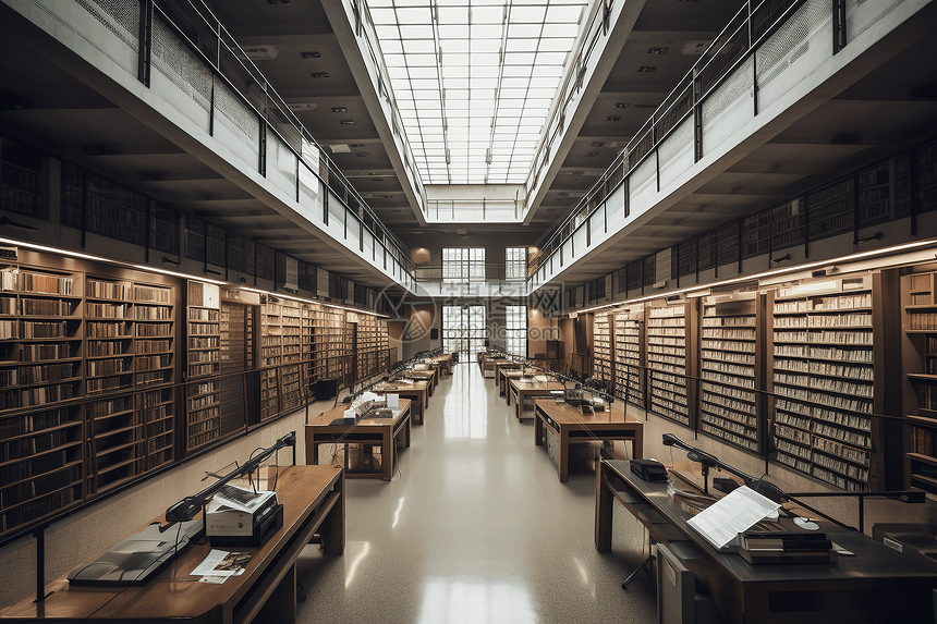现代的图书馆高清图片下载-正版图片600048620-摄图网