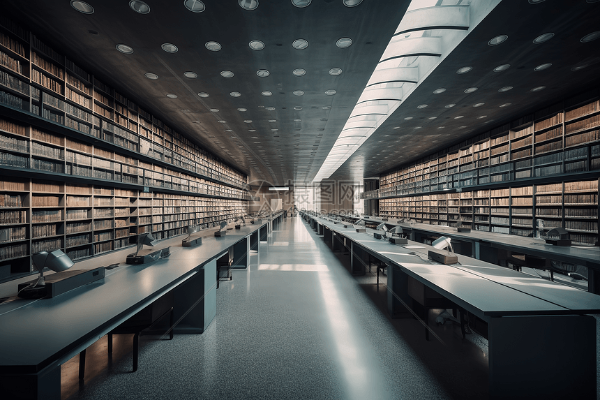整齐的图书馆高清图片下载-正版图片600048621-摄图网