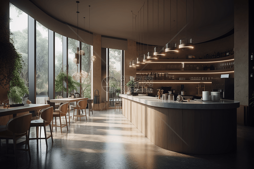环境明亮的咖啡店高清图片下载-正版图片600050222-摄图网