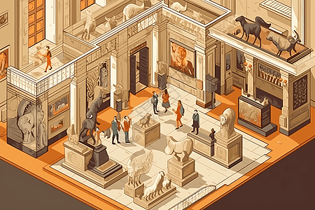 卡通自然博物馆插画图片下载-正版图片600051580-摄图网