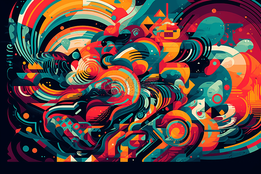 几何线条插画插画图片下载-正版图片600053359-摄图网