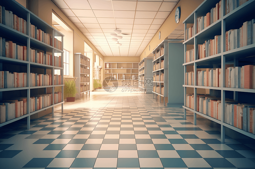 学校图书馆图片素材-正版创意图片600053443-摄图网