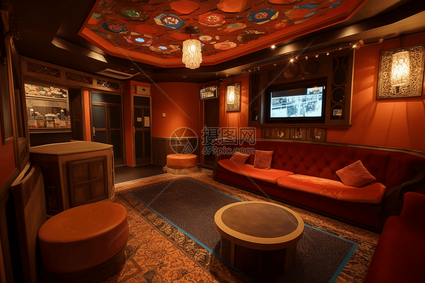 包间的KTV装饰图片素材-正版创意图片600053649-摄图网