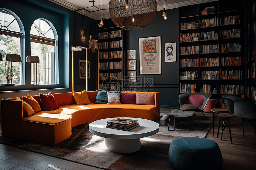 彩色的图书馆高清图片下载-正版图片600054501-摄图网