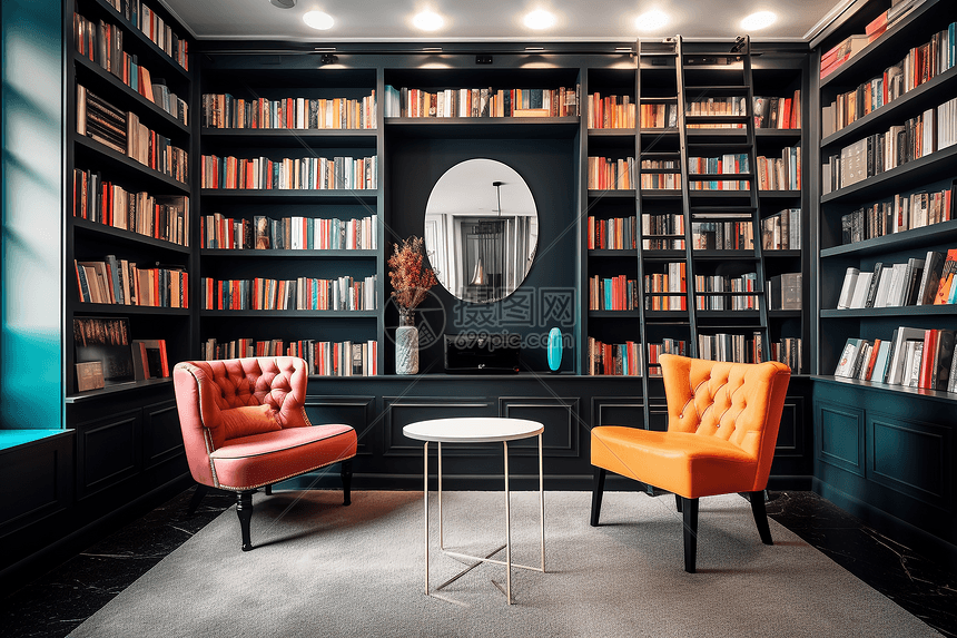 现代的图书馆高清图片下载-正版图片600054503-摄图网