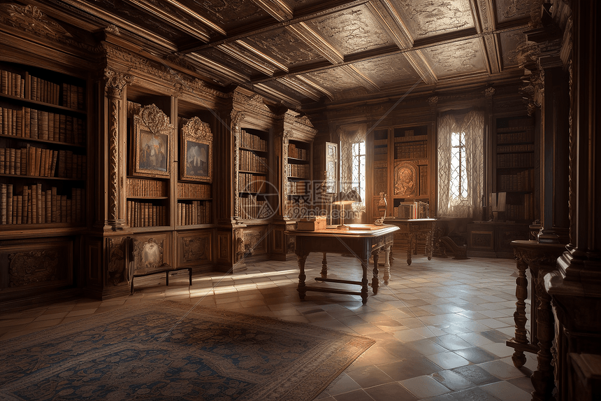 奢华的图书馆高清图片下载-正版图片600054513-摄图网