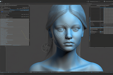 3D头部建模图片素材-正版创意图片600054640-摄图网