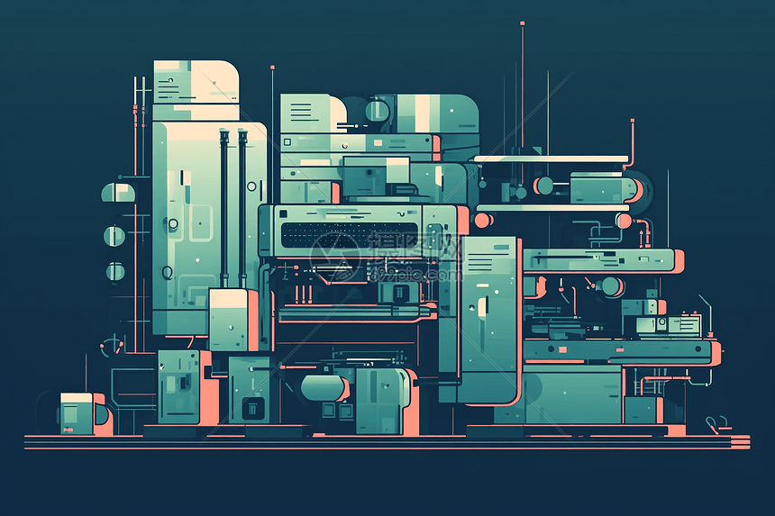 机器的模块化设计插画图片下载-正版图片600054821-摄图网