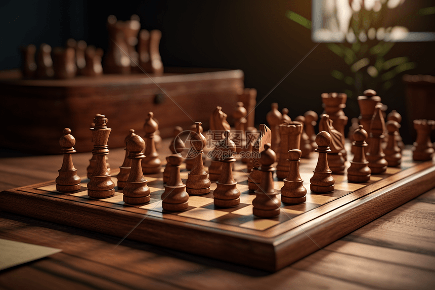 国际象棋棋盘上的棋子高清图片下载-正版图片600055237-摄图网