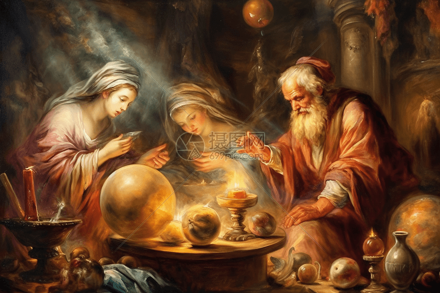 神圣的宗教场景插画图片下载-正版图片600066691-摄图网