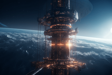 太空电梯图片_太空电梯素材_太空电梯高清图片_摄图网图片下载