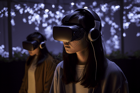 男人戴着vr眼镜学习高清图片下载-正版图片600069922-摄图网