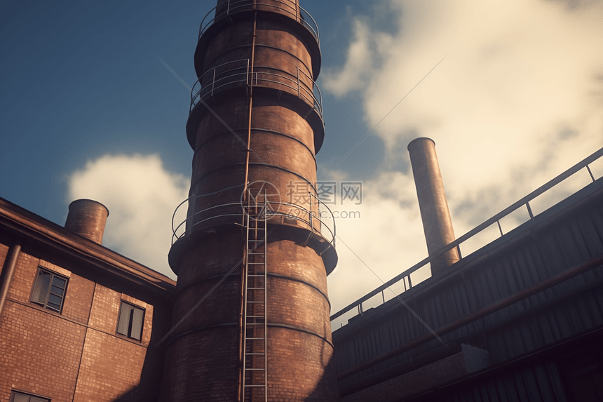 工业烟囱特写高清图片下载-正版图片600070567-摄图网