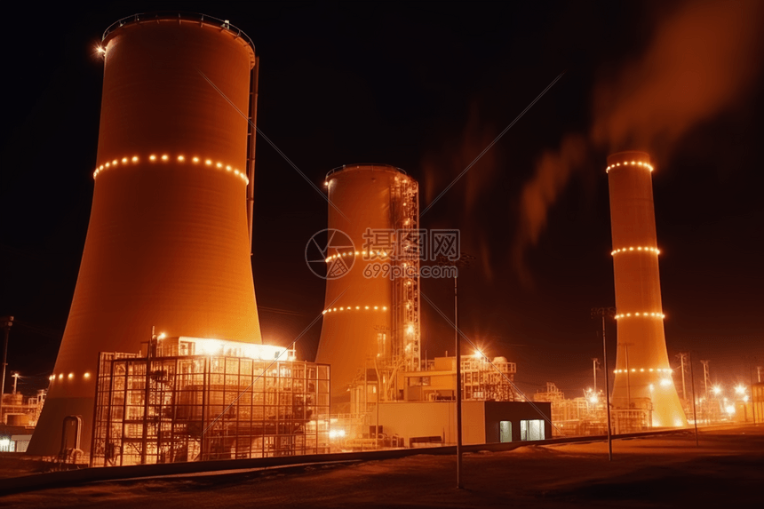 火力发电厂视图高清图片下载-正版图片600070844-摄图网