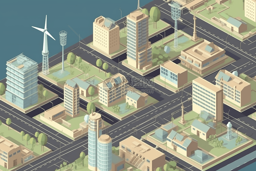 绿色智慧城市插画图片下载-正版图片600070924-摄图网