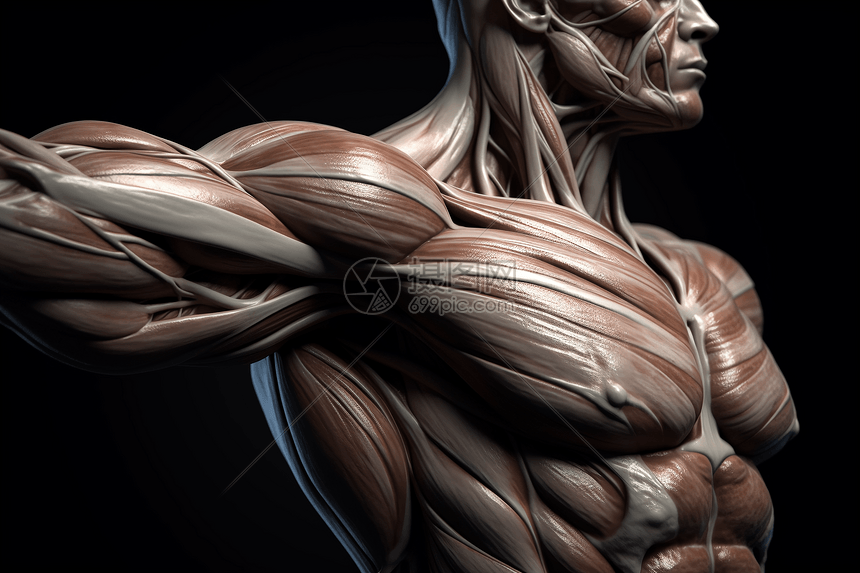 发达的男性肌肉分布图片素材-正版创意图片600073181-摄图网