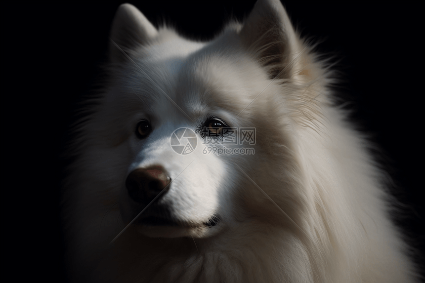 萨摩耶肖像高清图片下载-正版图片600074573-摄图网